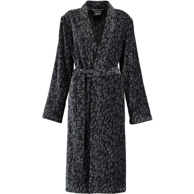 Cawö Leopard badjas dames is gemaakt van 100% badstof katoen